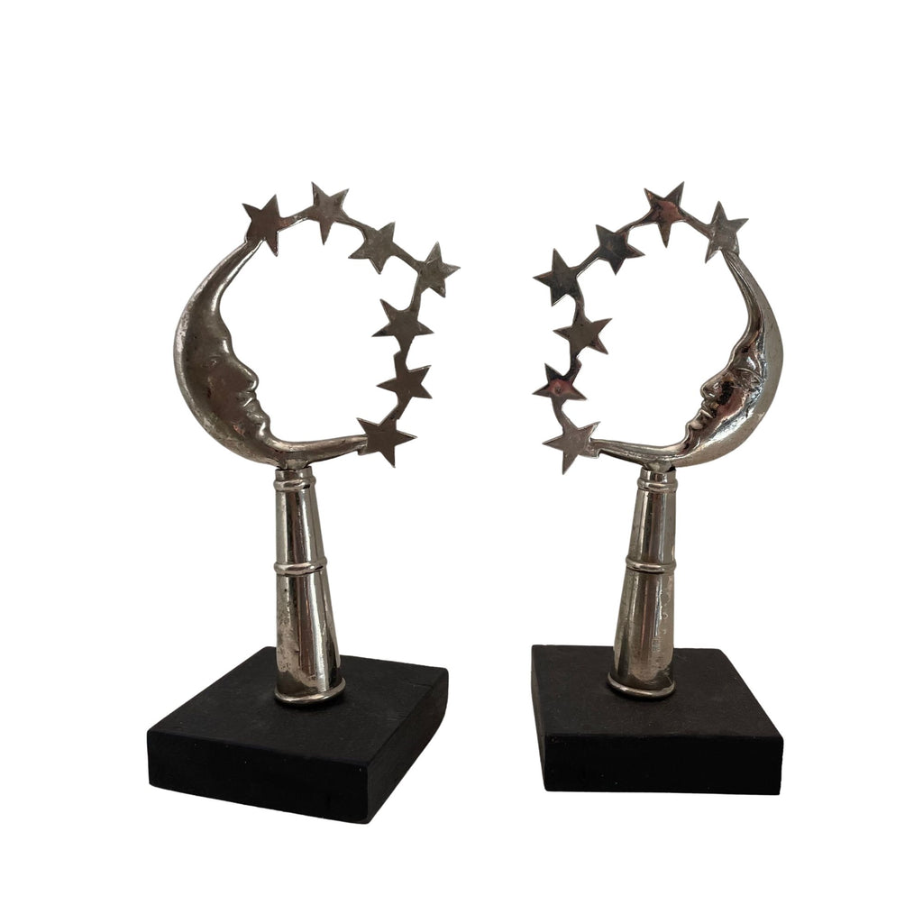 Pair of IOOF Rebekah staff toppers, crescent moon & stars (c 1920s ...