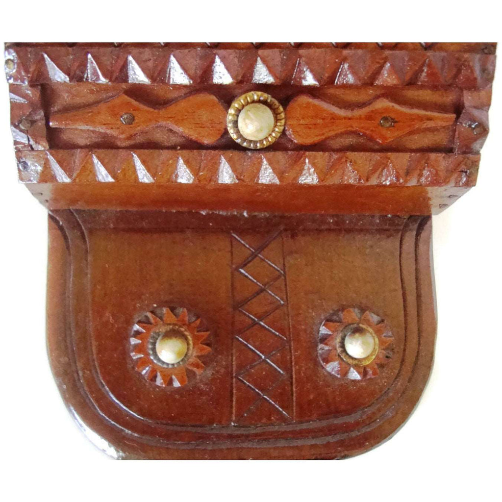 Antique tramp art match holder, OOAK folk art (c 1930s) – Selective Salvage
