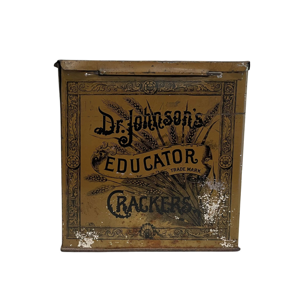 Vintage Dr. Johnson EDUCATOR Crackers tin, Boston, MA (c 1920s ...