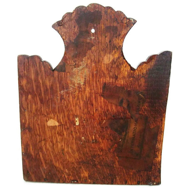 Antique folk art wall box, hand carved rabbit detail (c 1900s ...